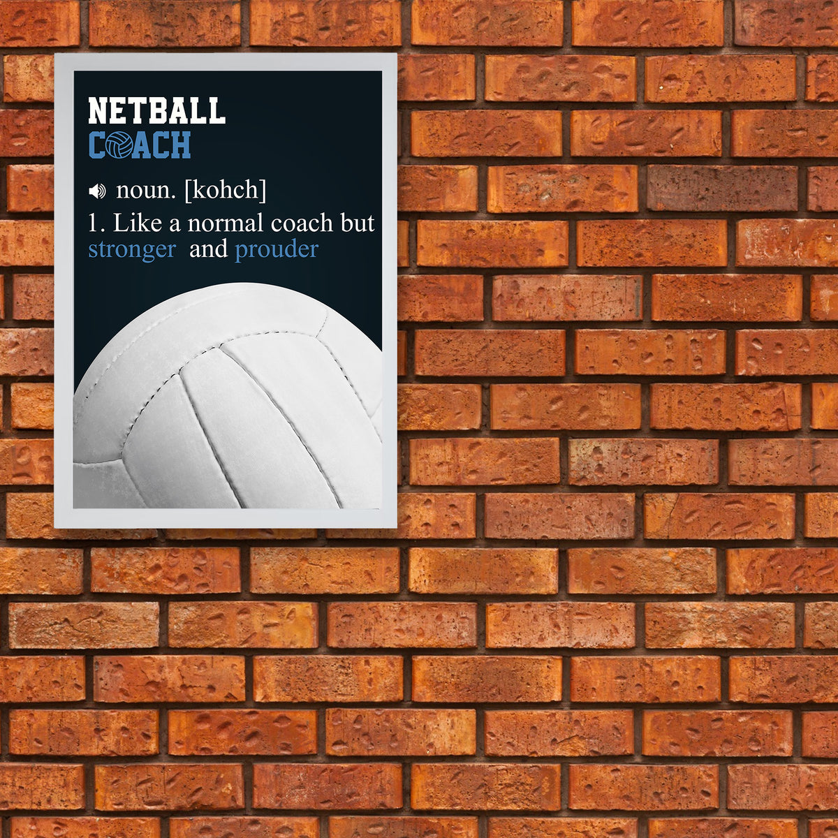 Personalised "Netball Coach Definition" Print + Frame | Givi Gifts