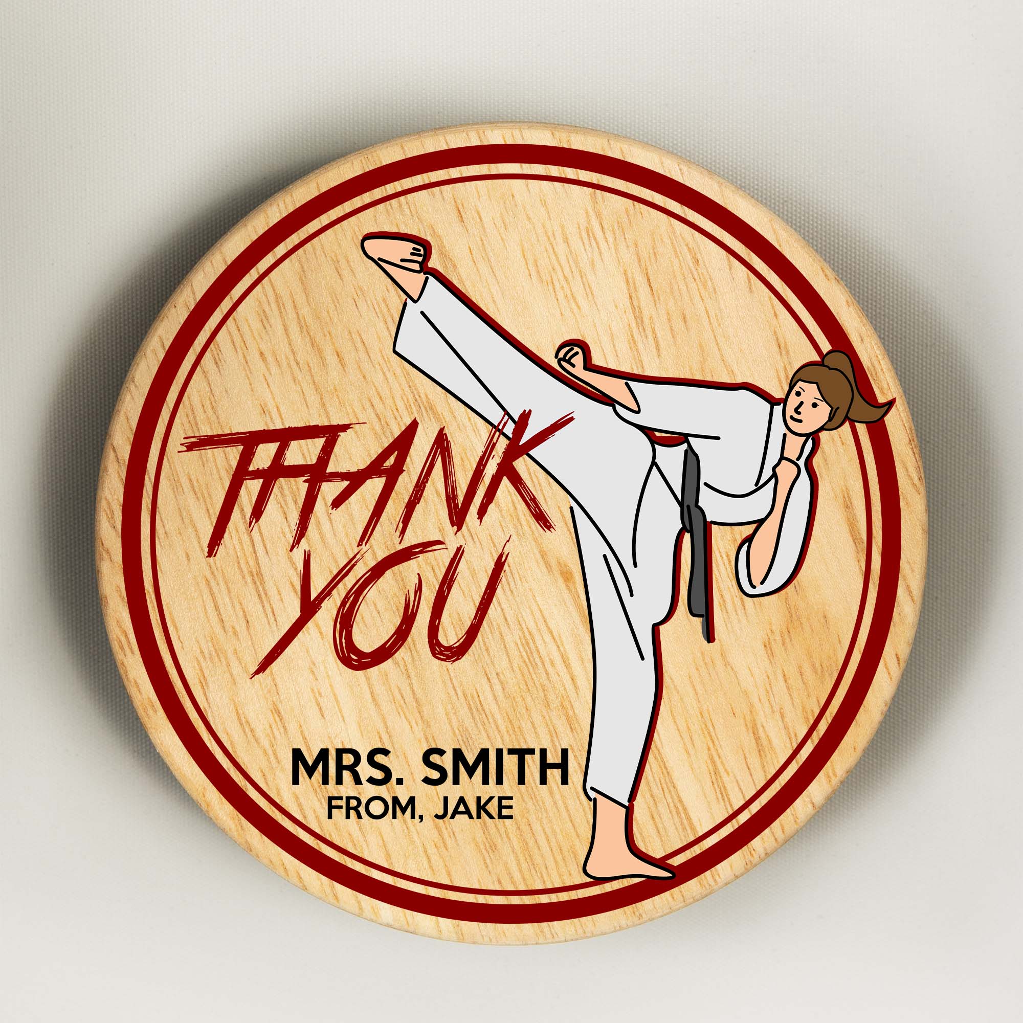 Personalised Martial Arts Teacher Appreciation Lolly Jar - Karate/Taek ...