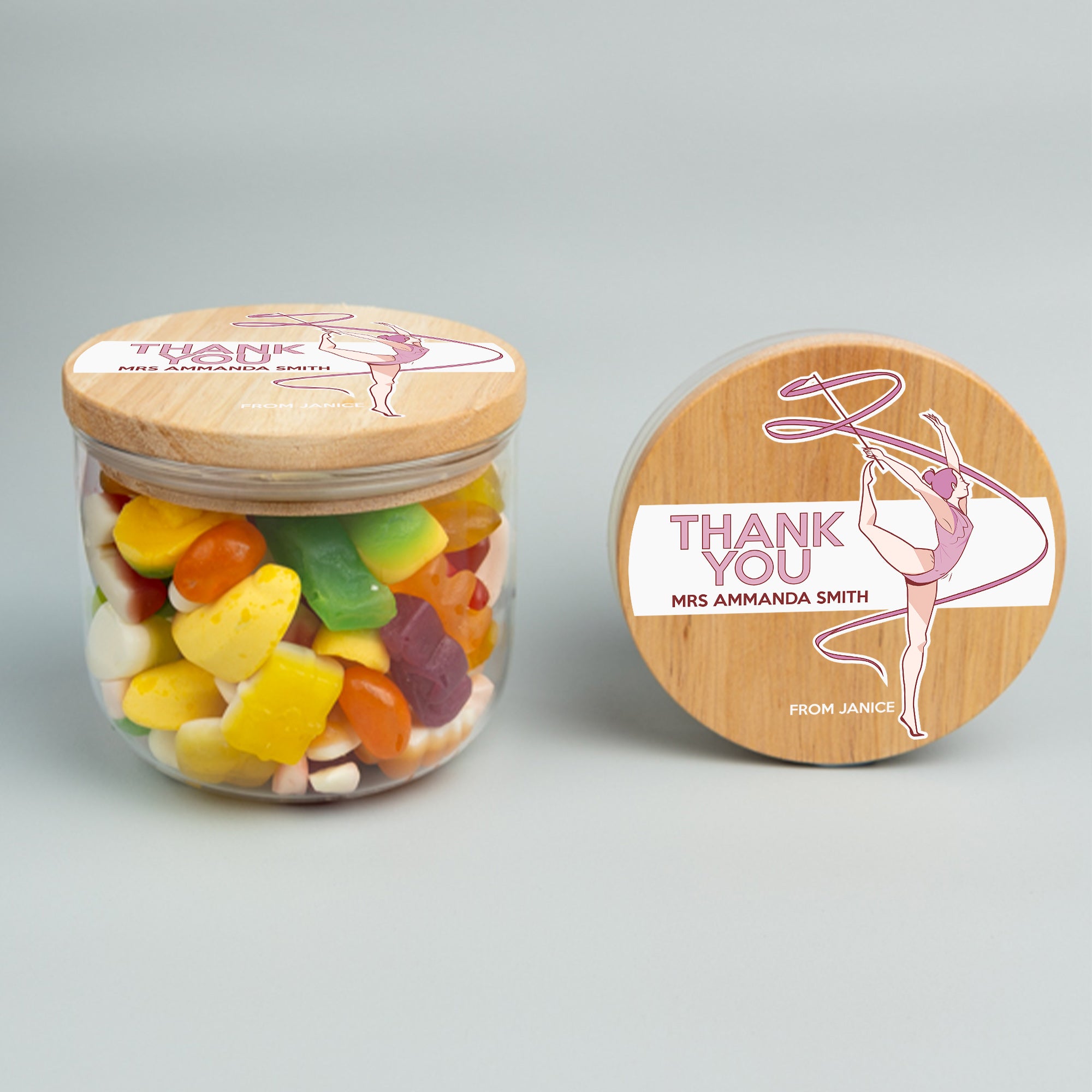 Personalised Gymnast Appreciation Lolly Jar | Givi Gifts