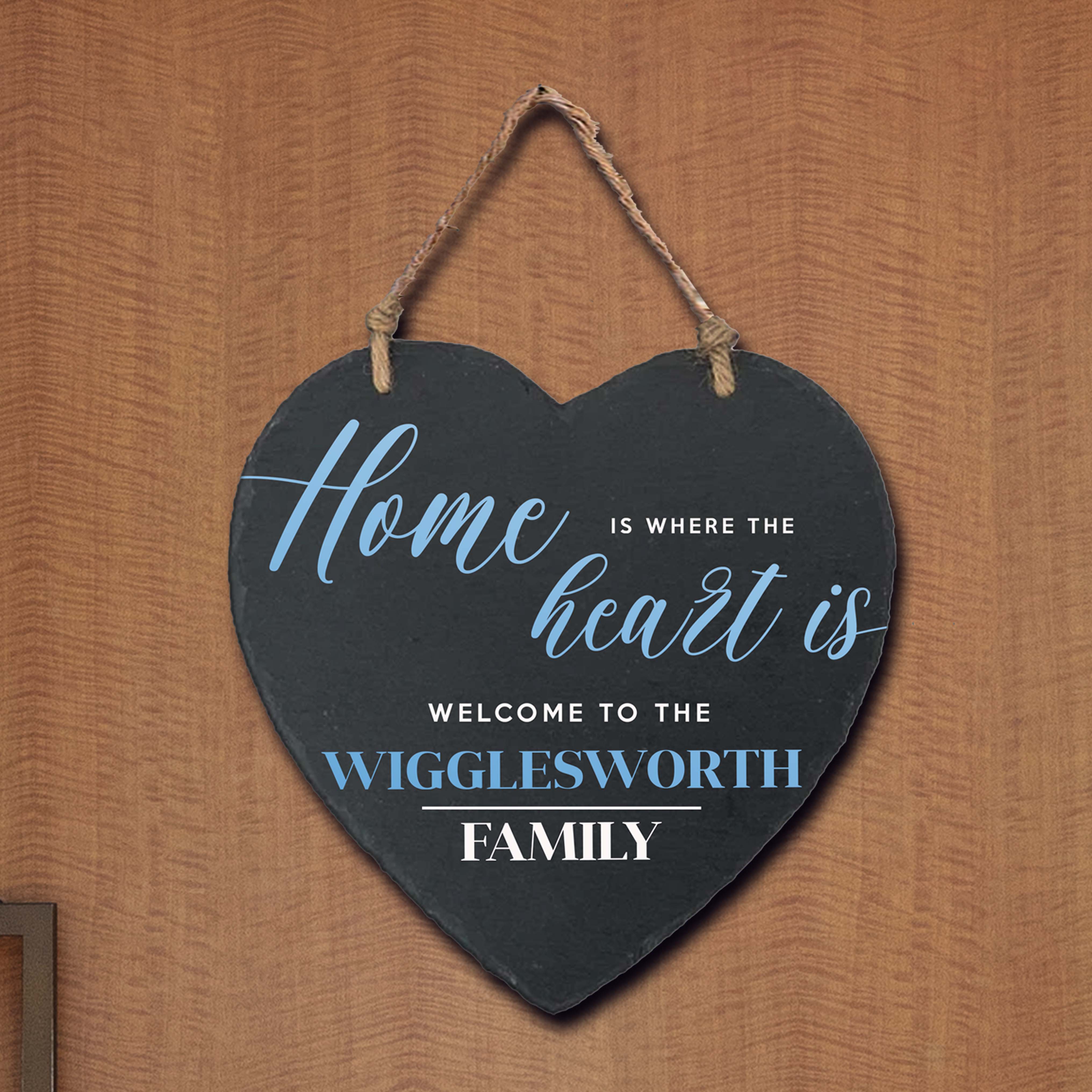 Personalised Slate Heart Sign for Home | Givi Gifts