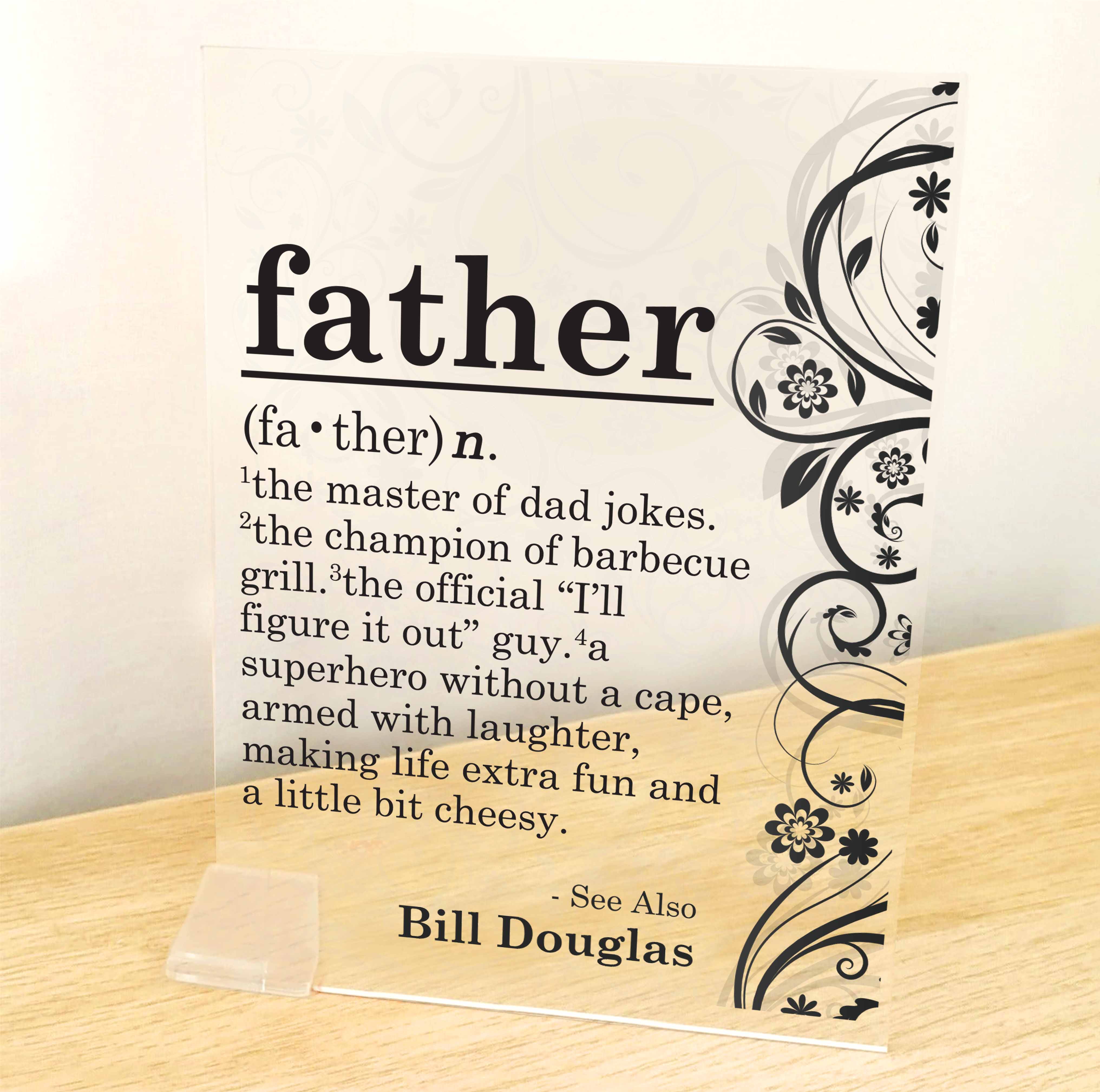 The Definition Of A Father Acrylic Printed Plaque | Givi Gifts