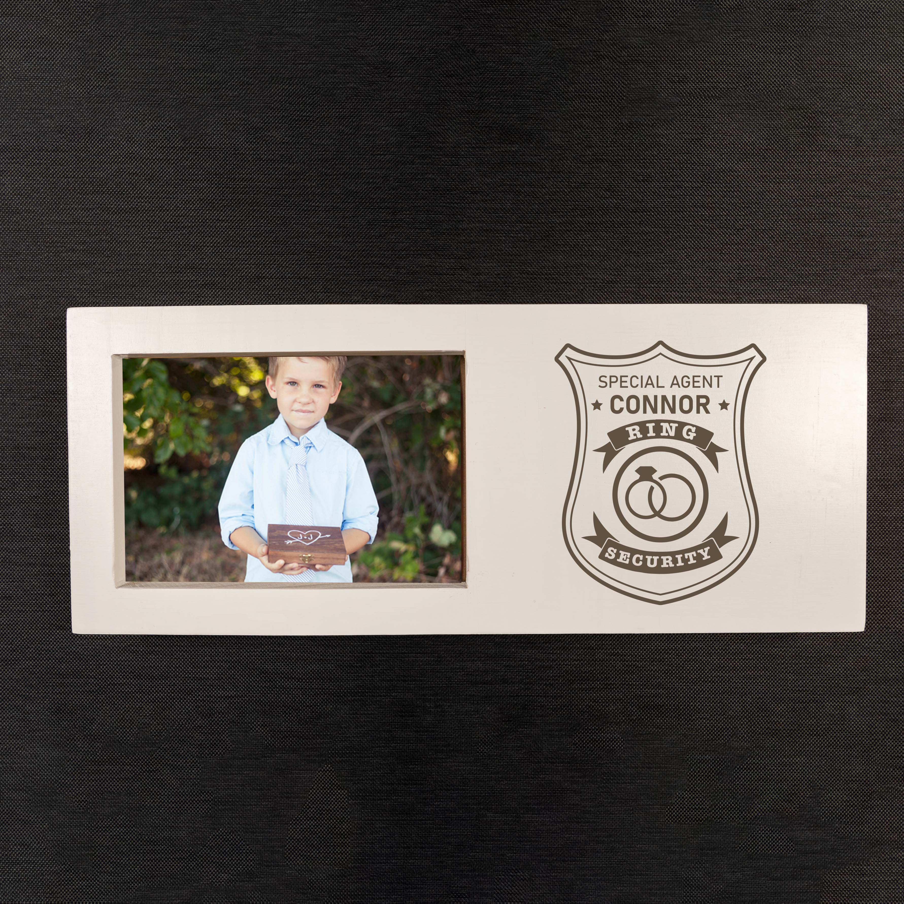 Personalised Ring Bearer Security Badge Frame | Givi Gifts