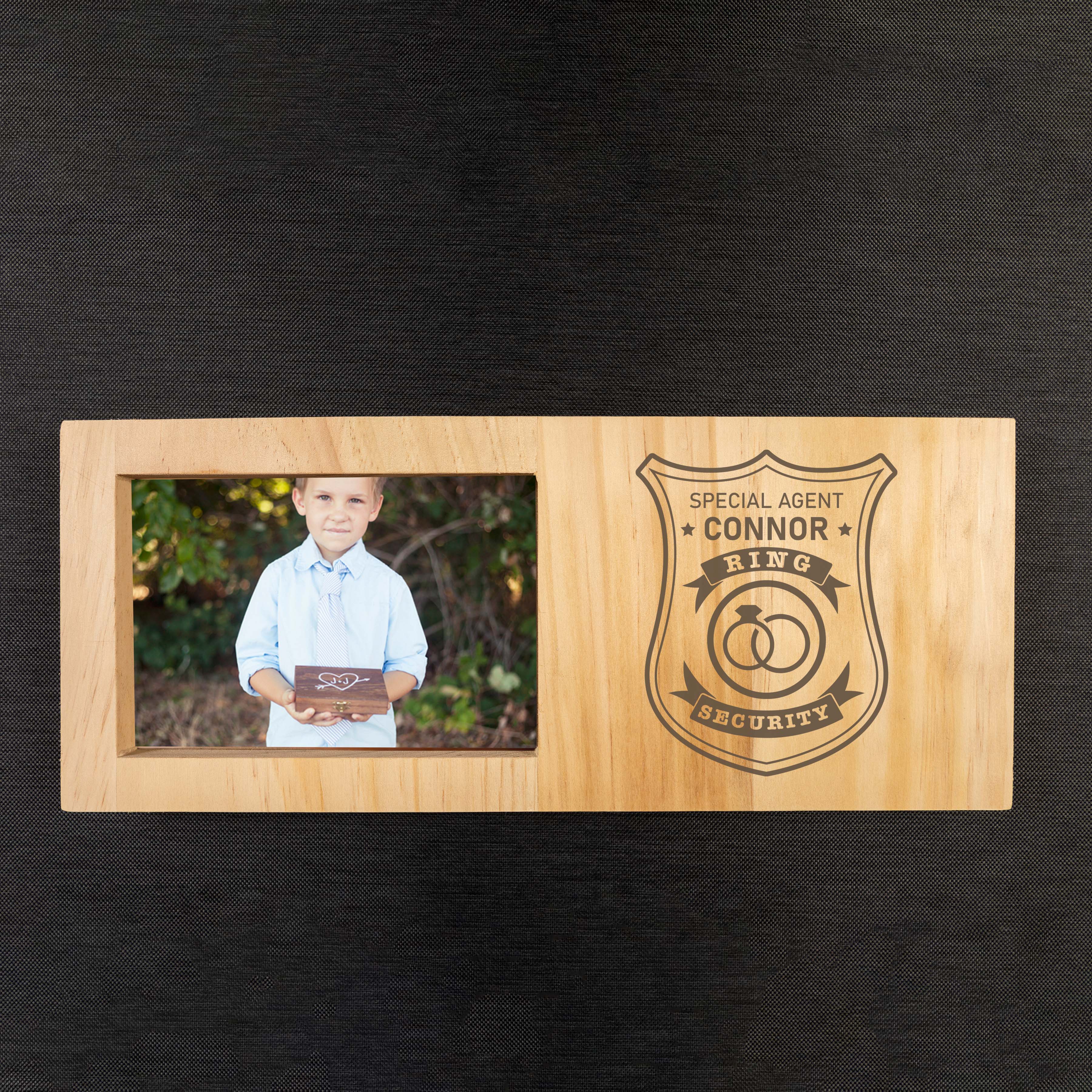Personalised Ring Bearer Security Badge Frame | Givi Gifts