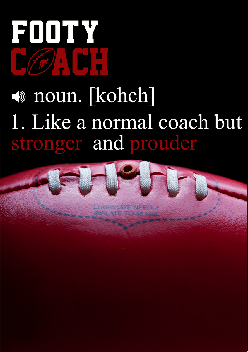 Personalised "Footy Coach Definition" Print + Frame | Givi Gifts