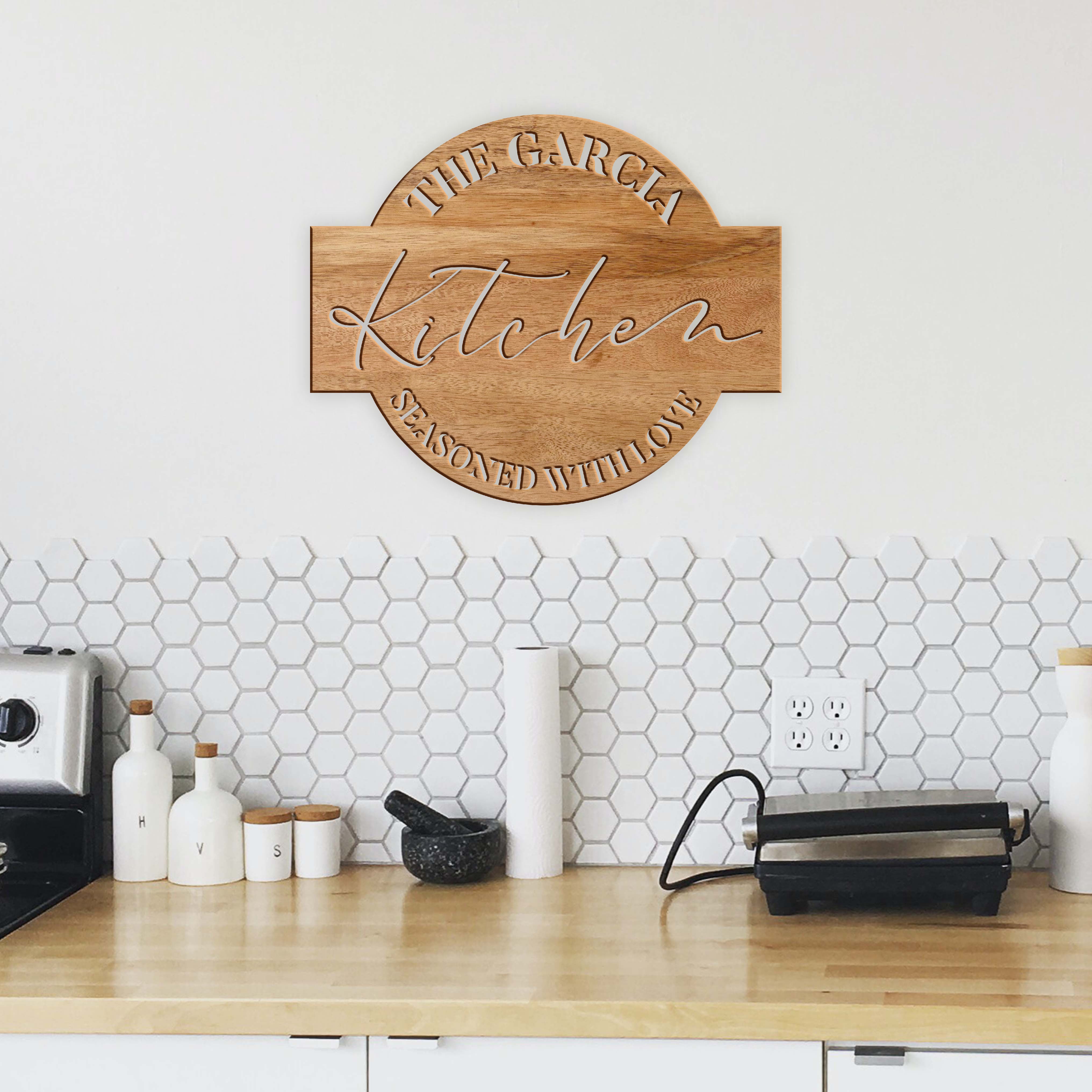 Family Kitchen Seasoned With Love Timber Sign | Givi Gifts