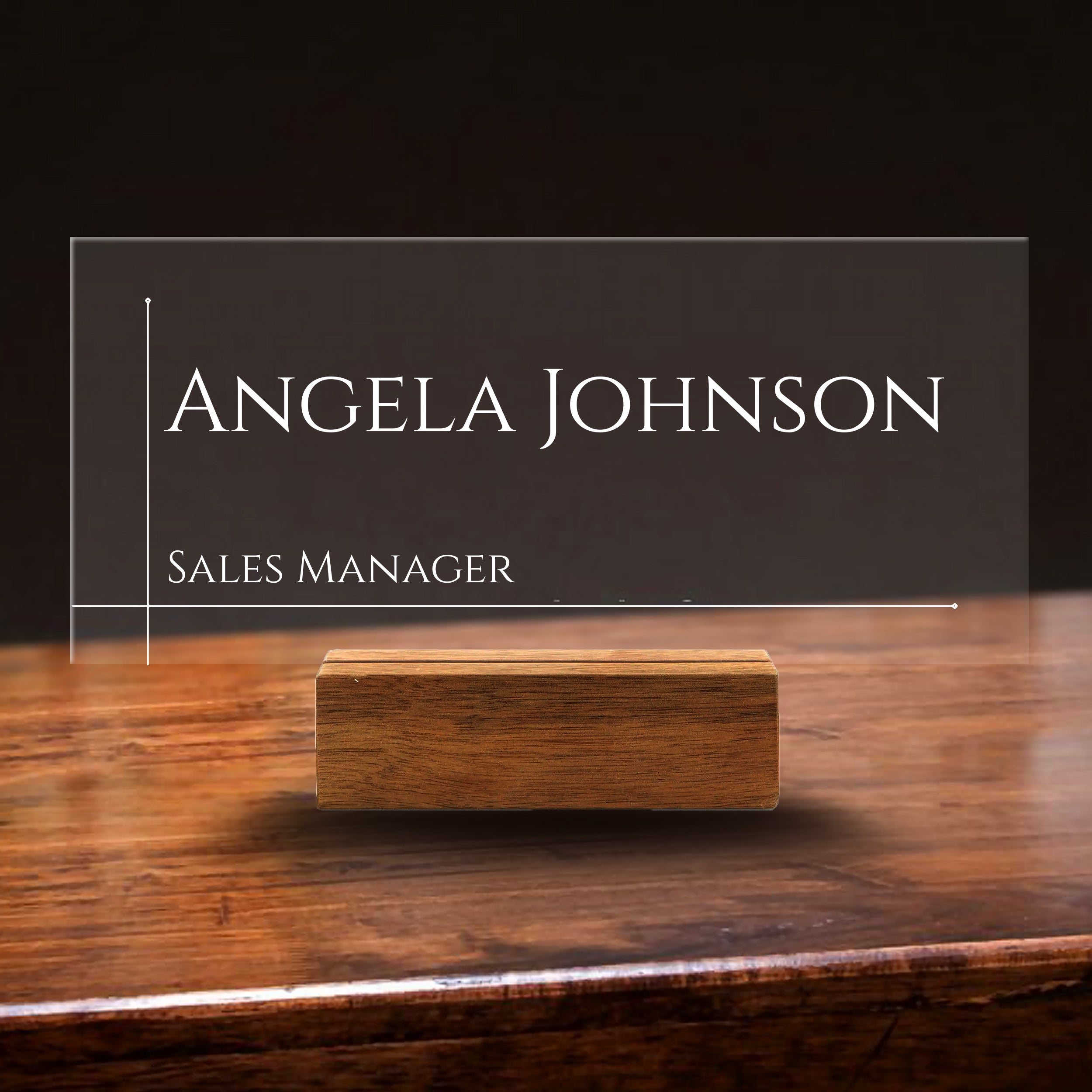 Personalised Acrylic Name and Position Desk Sign | Givi Gifts