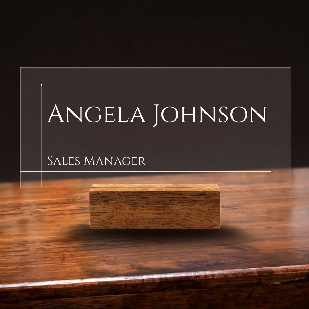 Personalised Acrylic Name and Position Desk Sign | Givi Gifts
