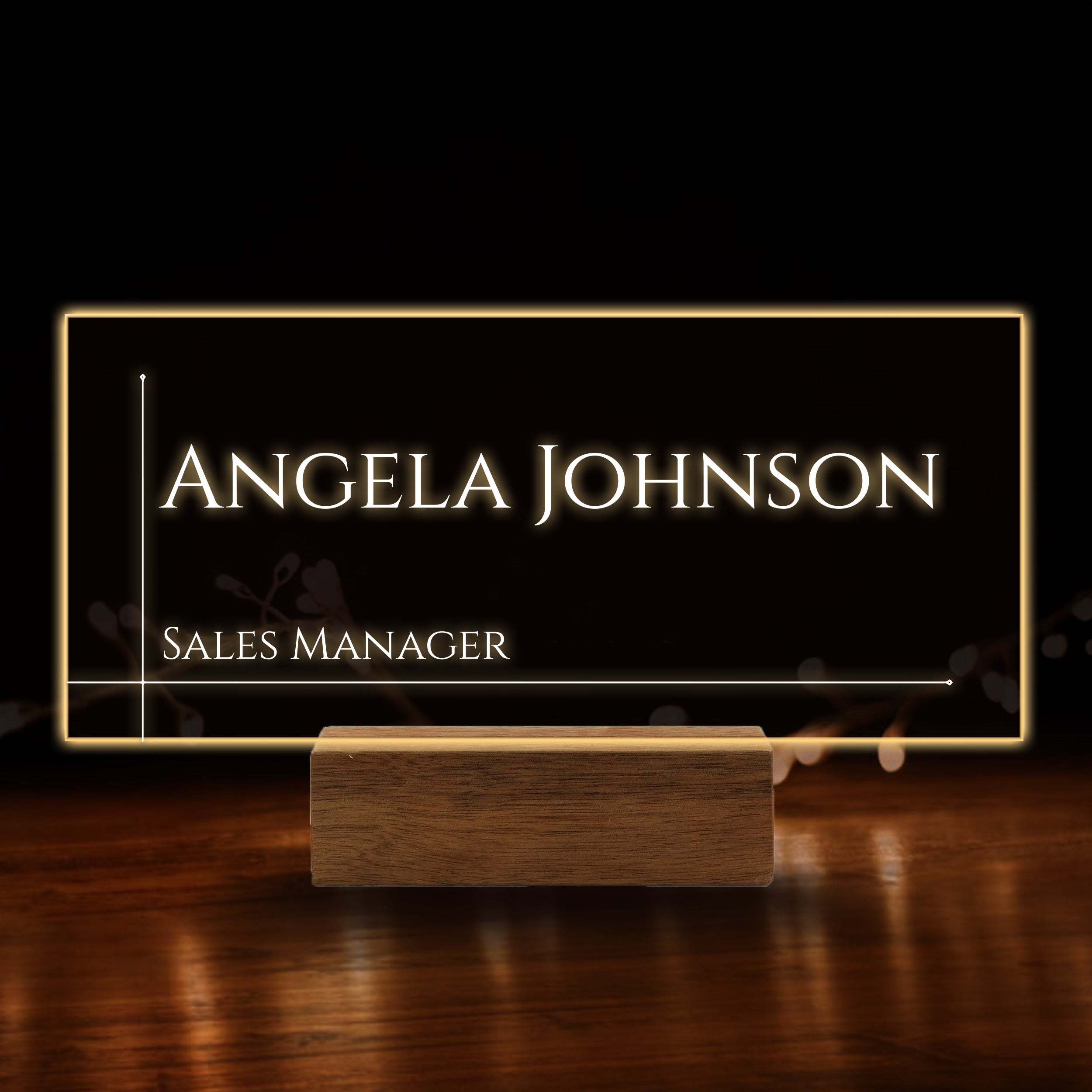 Personalised Acrylic Name and Position Desk Sign | Givi Gifts