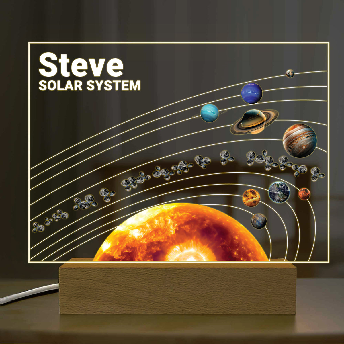 Personalised Solar System Night Light | Stand Options | Givi Gifts