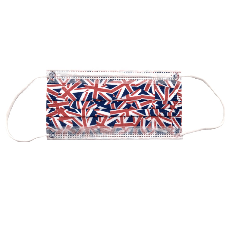 Union Jack Mask - 10 Pack Disposable Designer Masks | Givi Gifts