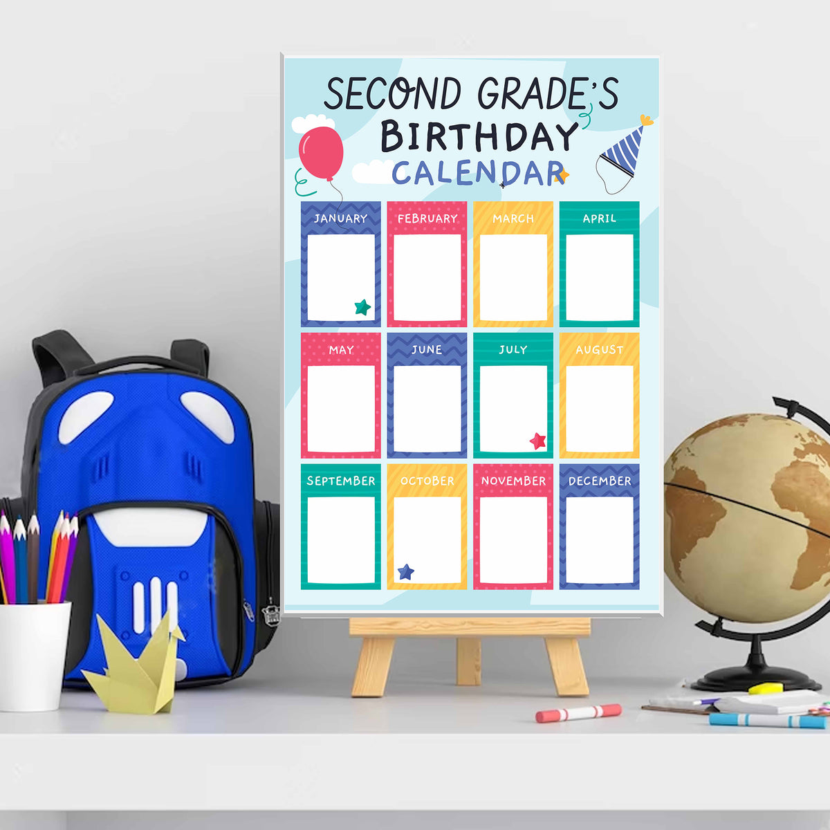 Personalised Acrylic Classroom Birthday Calendar for Class | Givi Gifts