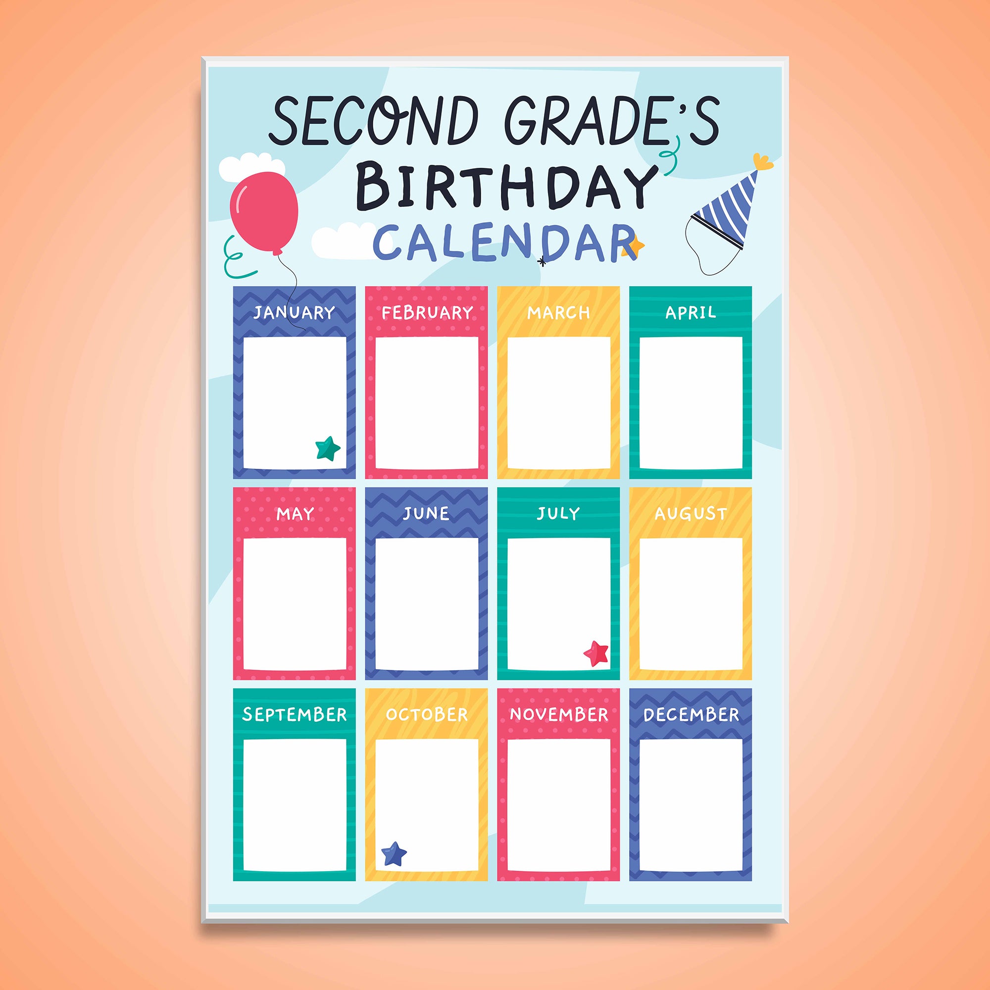 Personalised Acrylic Classroom Birthday Calendar for Class | Givi Gifts