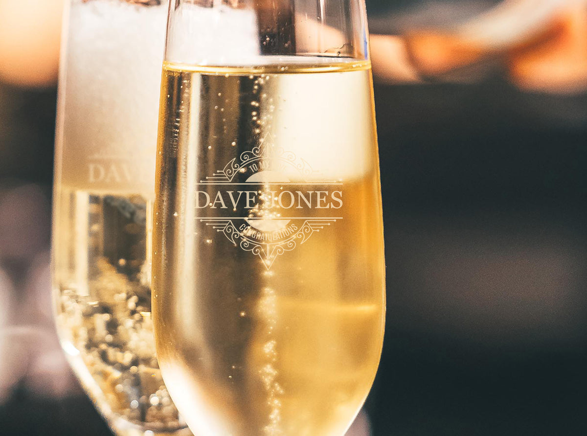 Navigator Personalised Wine Glass or Champagne Flute | Givi Gifts