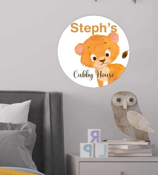 Lion Cub Playroom Bedroom Cubby Sign | Givi Gifts