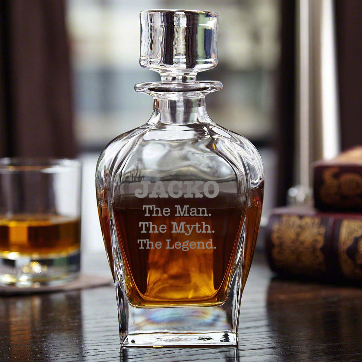 Man Myth Legend Engraved Elegance Whiskey Decanter | Givi Gifts