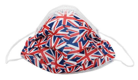 Union Jack Mask - 10 Pack Disposable Designer Masks | Givi Gifts